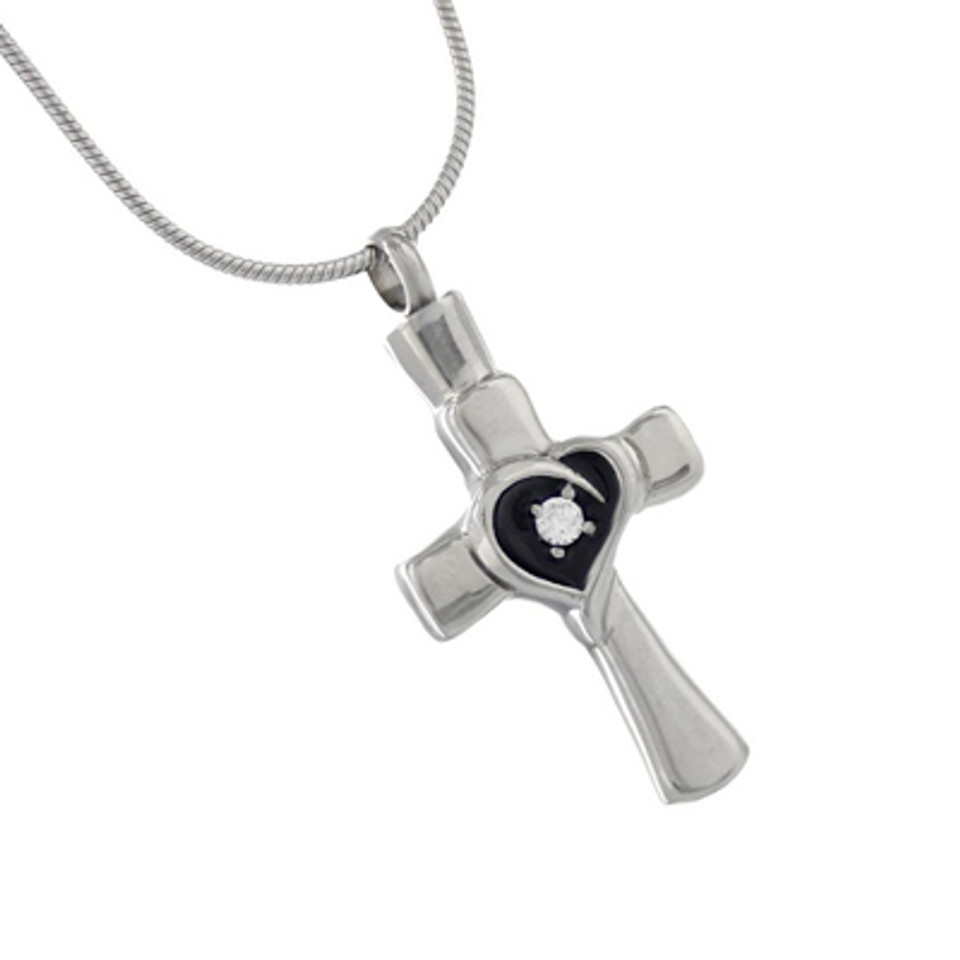 Cremation Cross Necklace | Cross Cremation Jewelry