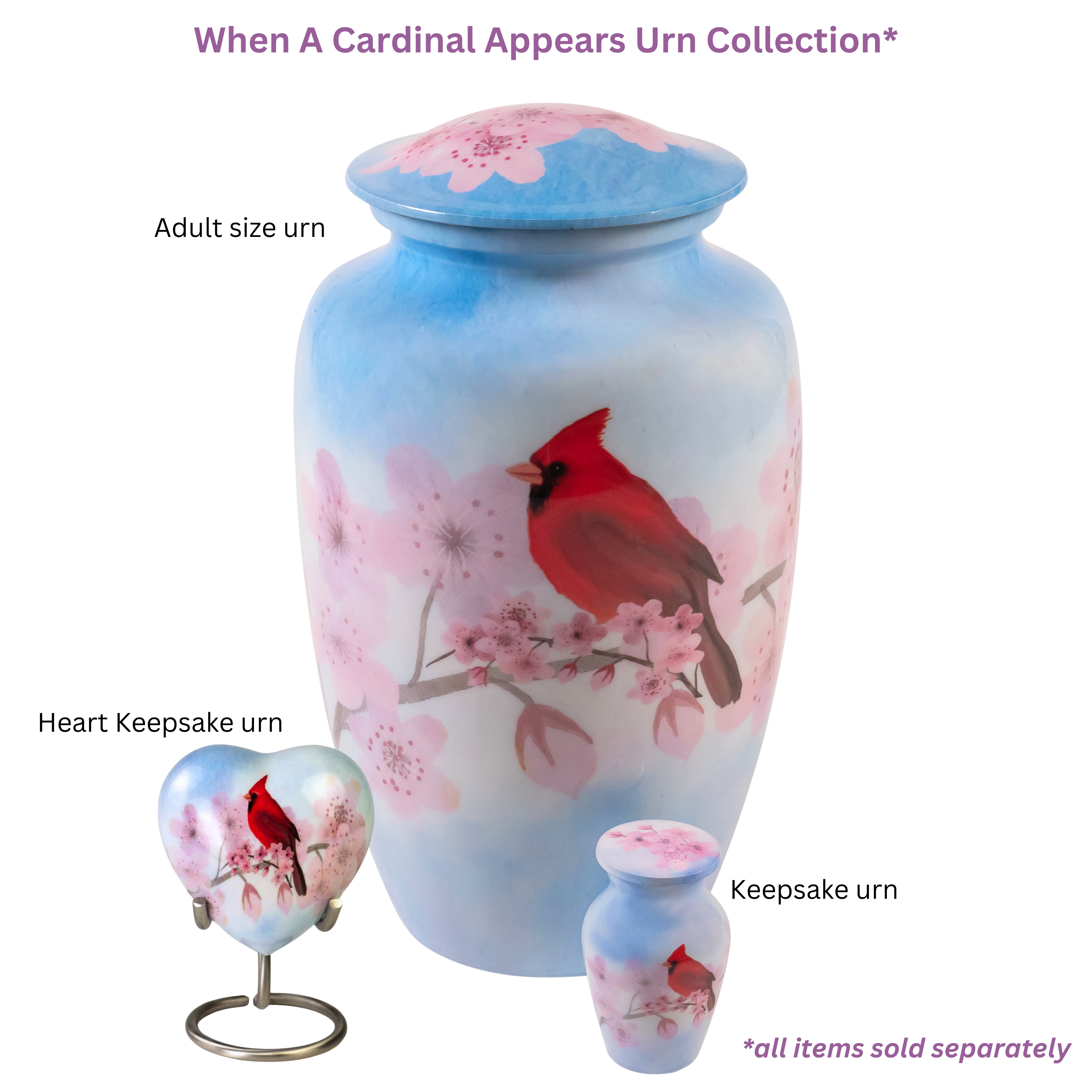 When A Cardinal Appears Cremation Urn | Adult Urn for Ashes