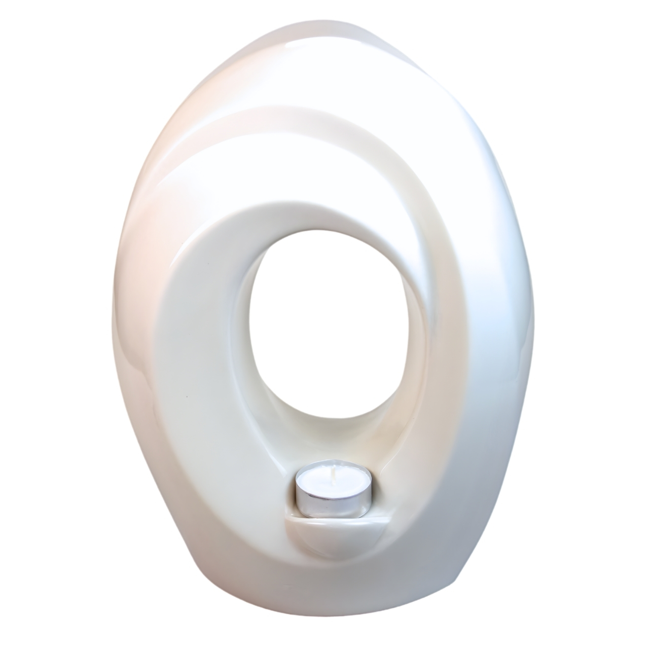 Inner Light Ceramic Urn in Ivory | Handmade Urn for Ashes