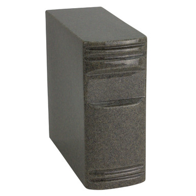 Sable Gray Cultured Marble Book Urn for Ashes