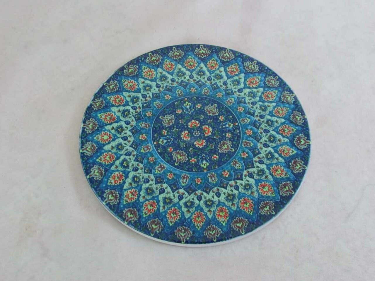 Floral Pattern Ceramic Coaster - Drink Coaster - Mug Coaster