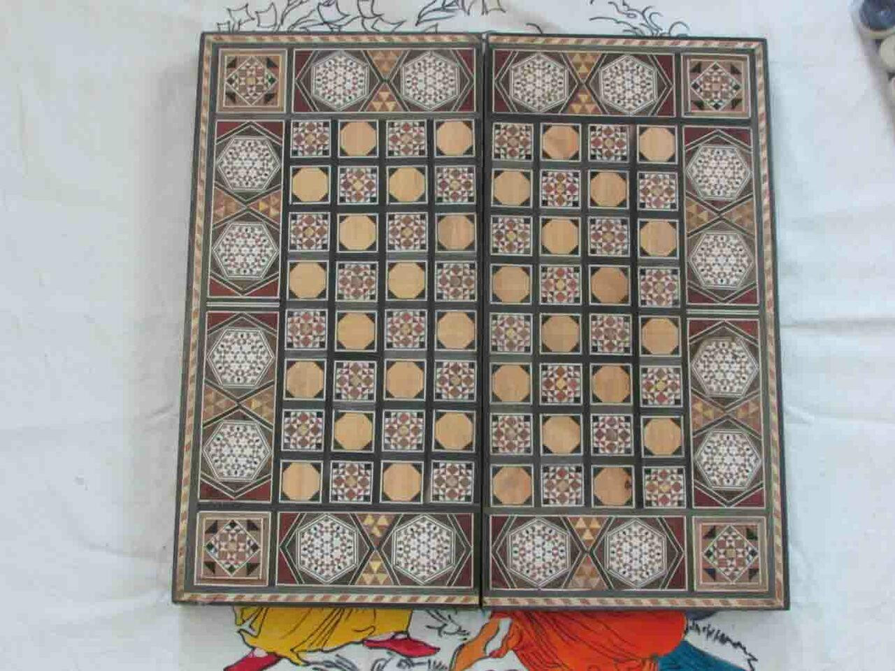 "Premium 20-Inch Draughts Game Table with Backgammon Board