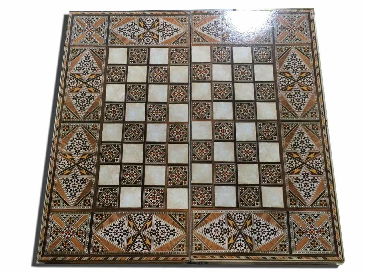 NON Handmade wooden backgammon include backgammon