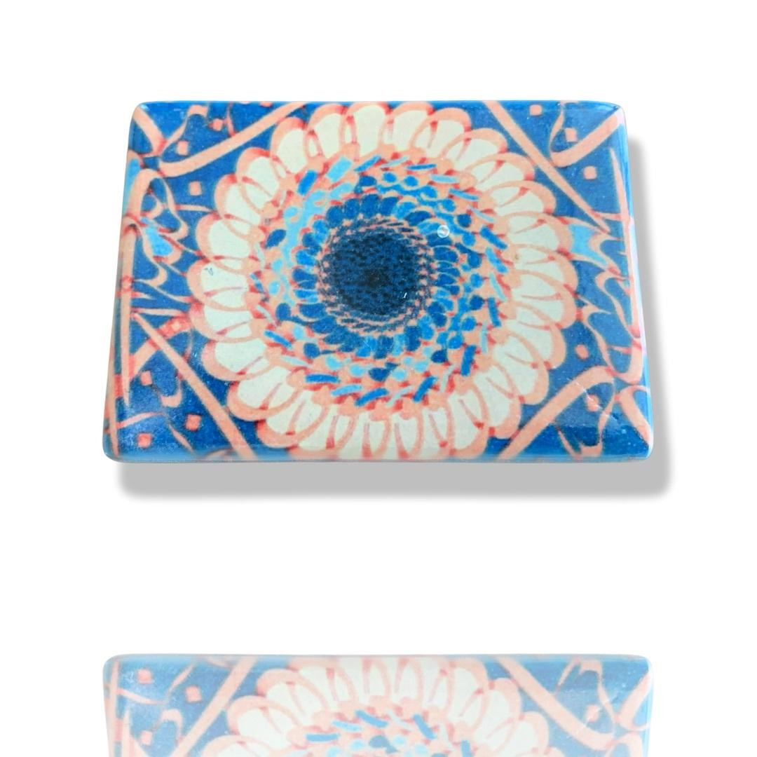 Painting-calligraphy on fridge magnet , ceramic tile magnet