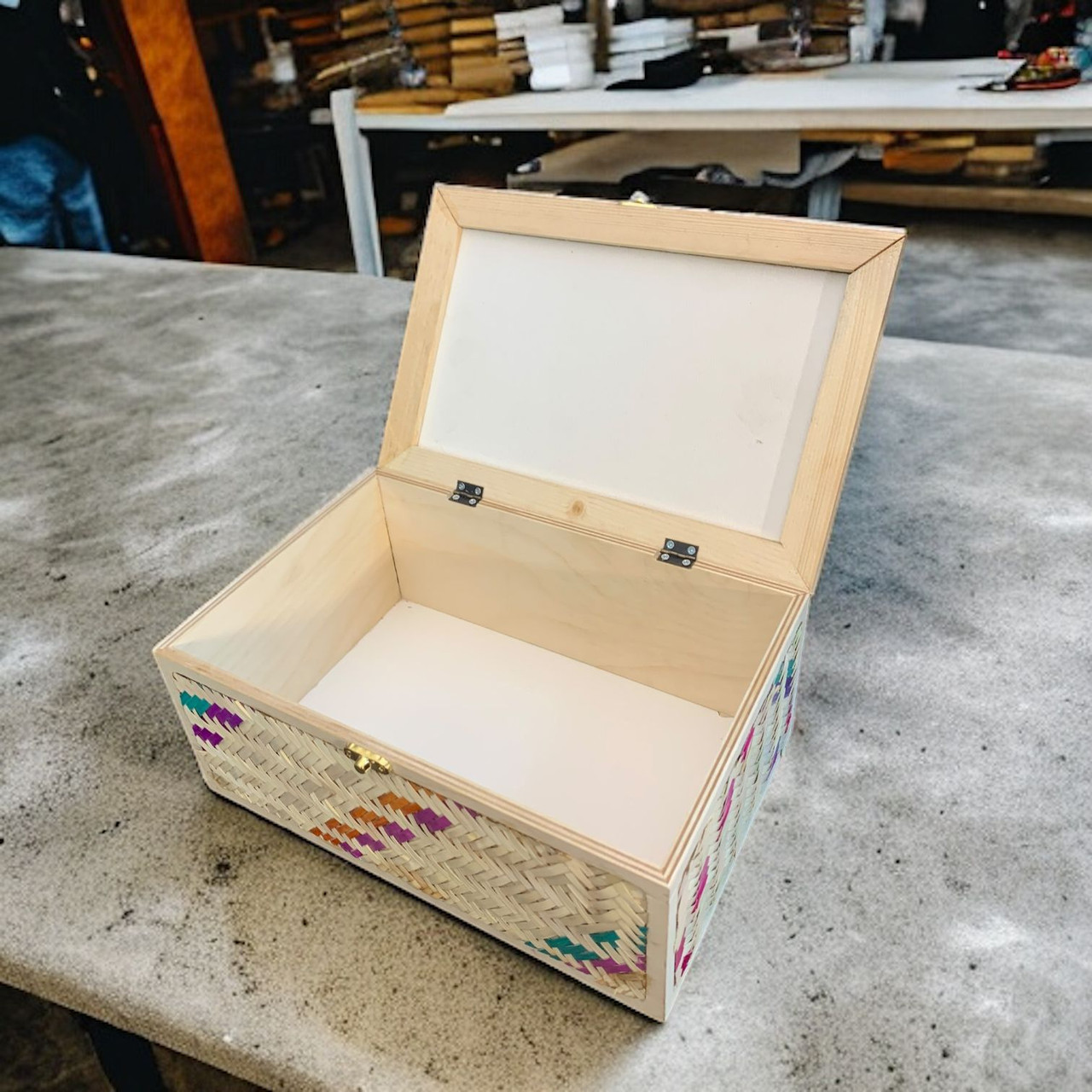 Palm tree leaf storage box , UAE traditional palm tree box