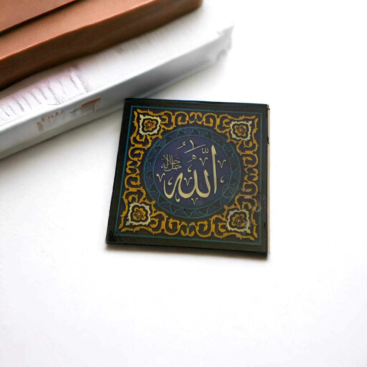 Wooden Fridge Magnet with الله Calligraphy .Islamic gift