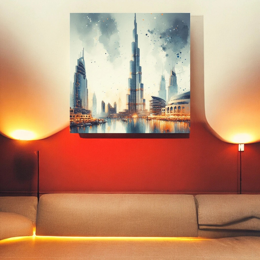 UAE Painting art , Burj Khalifa Digital Painting