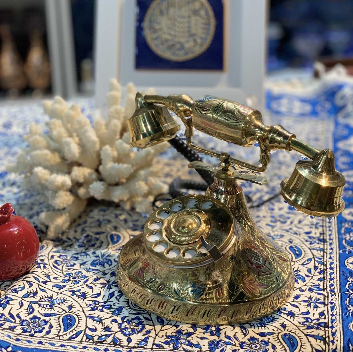 Handmade Brass Antique Inspired Telephone - Vintage Gift