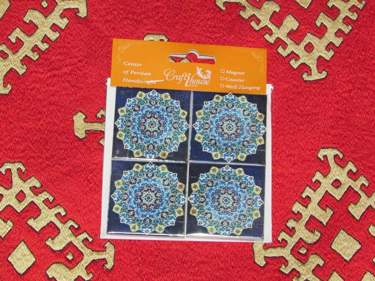 message board magnet Blue tile ceramic magnet , fridge