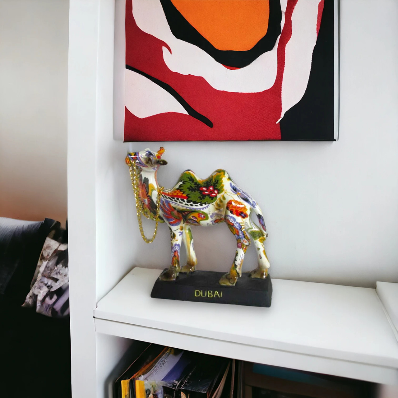 Pop Art Camel Statue on Stand , Pop Art camel Statue