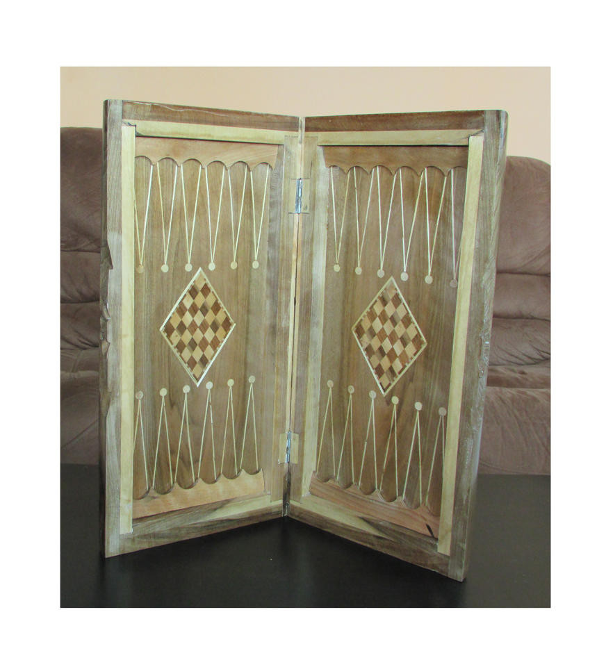 perfect backgammon , Wooden chess and backgammon set