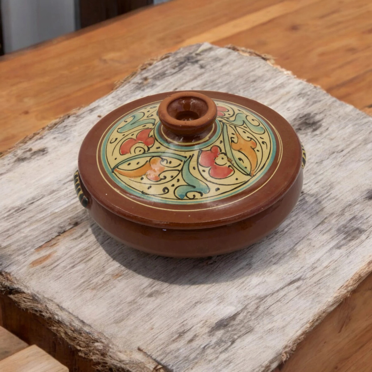 Handmade Terra Cotta Cooking Pot – 25 cm Moroccan Rabat Ceramic Cookware