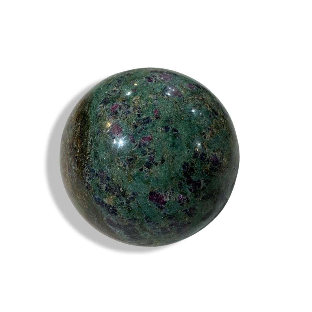 Ruby in Zoisite sphere , adorable home decor sphere