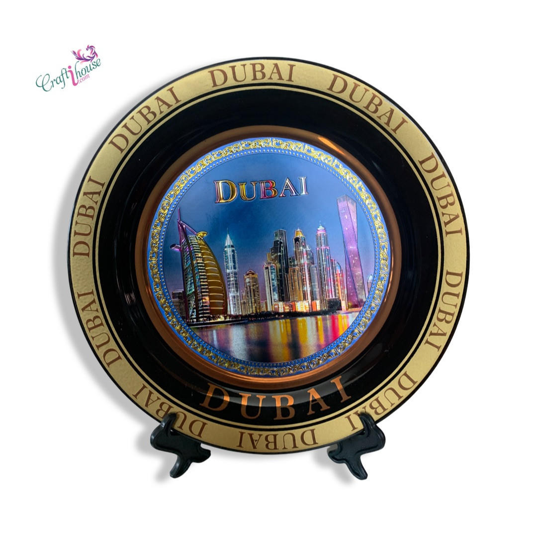 Dubai gift ideas , souvenir plate , iconic buildings