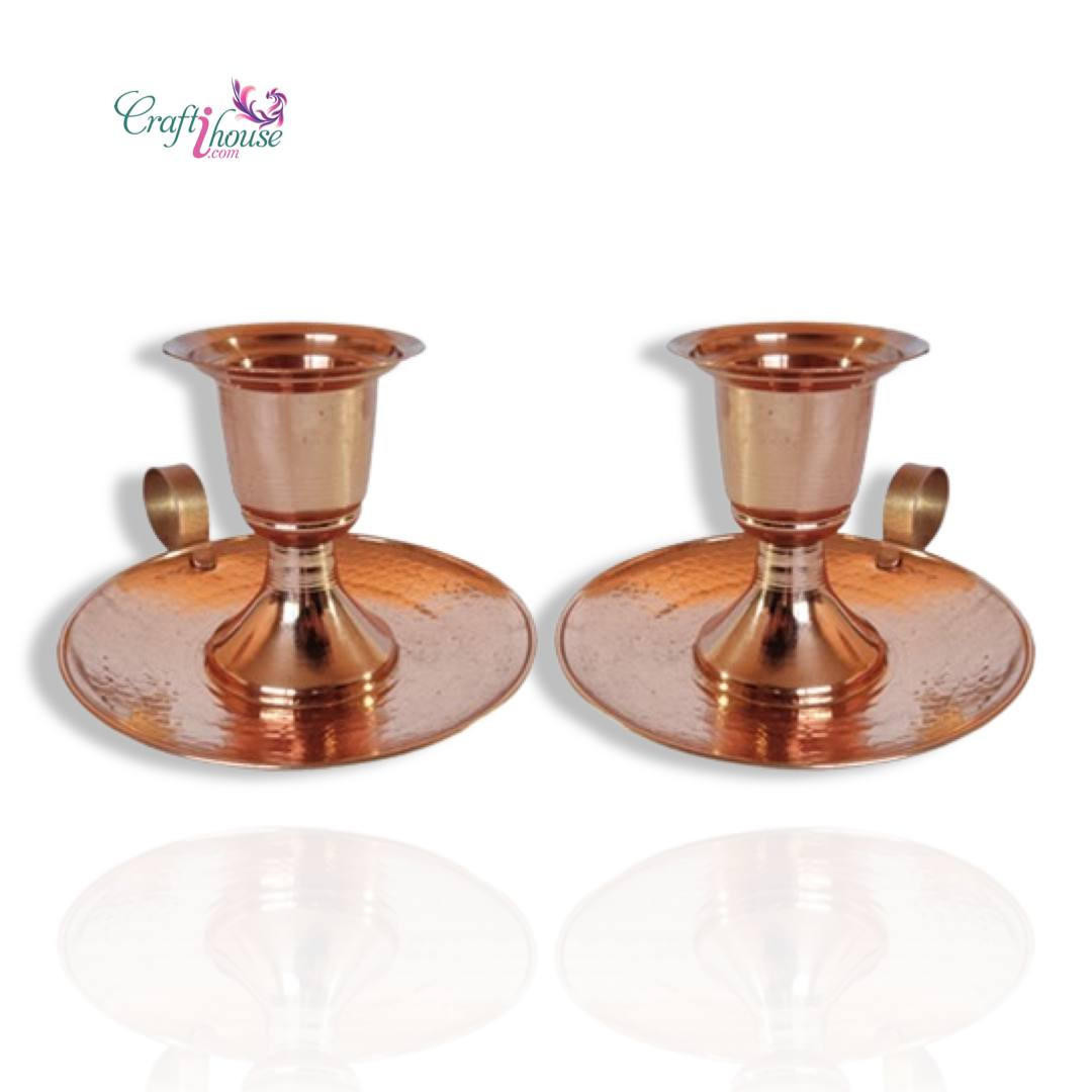 copper utensils , copper candle holder set , home decor