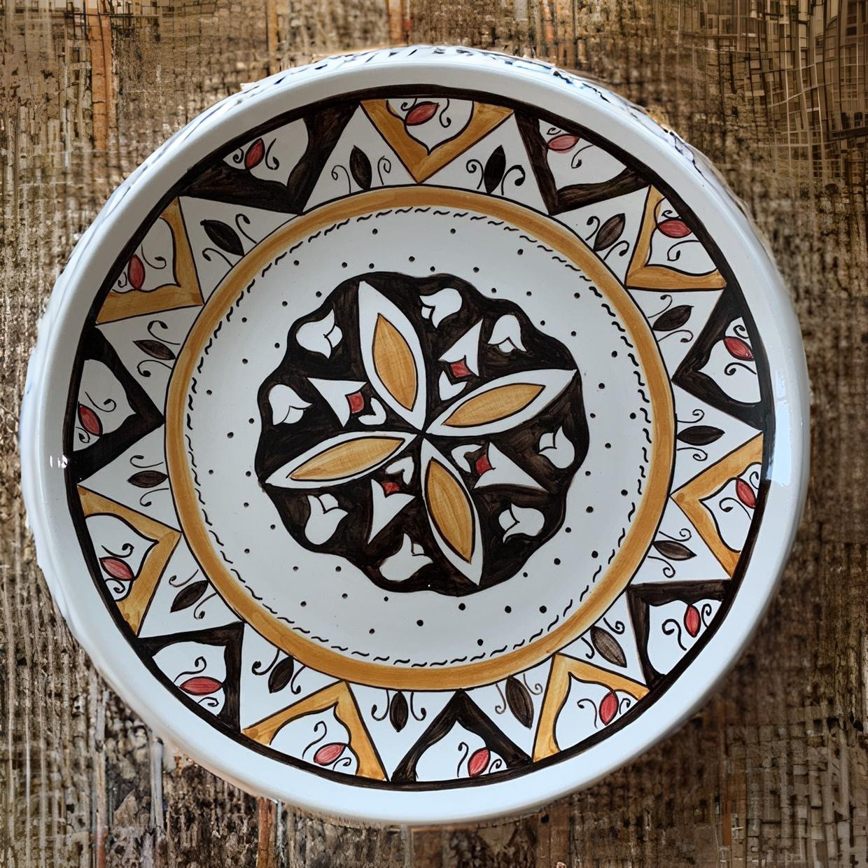 Moroccan plate , Moroccan serving plate , handmade plate