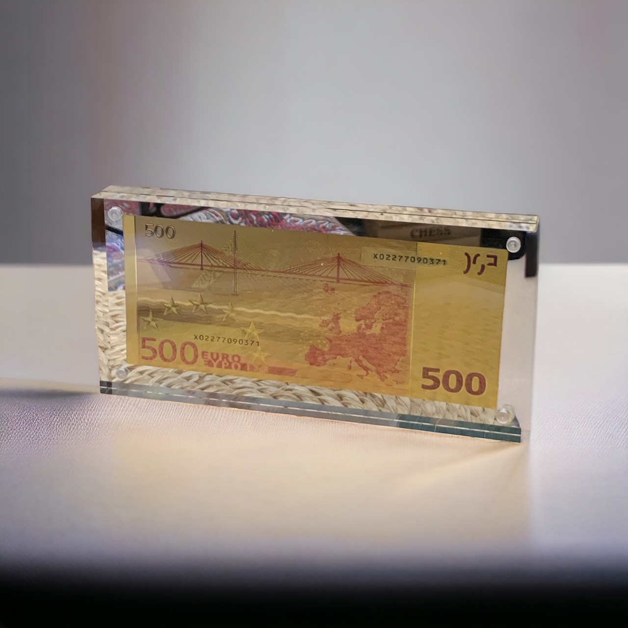 Gold Foil Money , Banknote , with magnetic acrylic stand