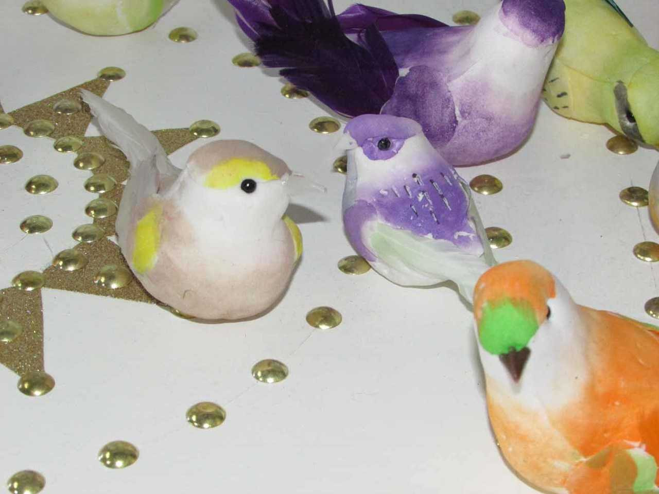 Assorted Color Handmade Decorative Birds - Gift for Her
