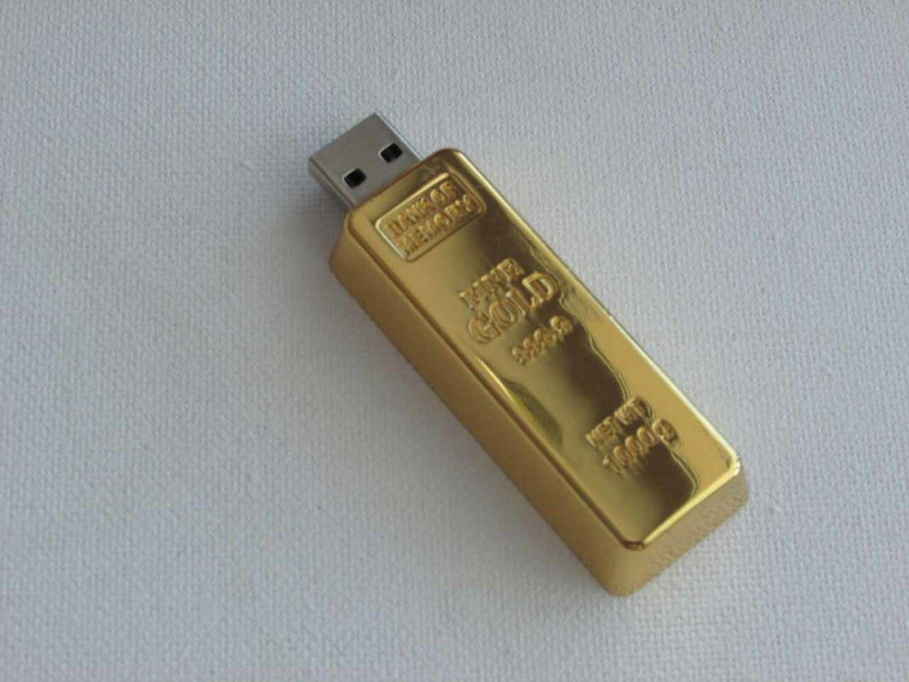 Buy Gold Bar Shaped Flash Memory - 8GB | Dubai Gift