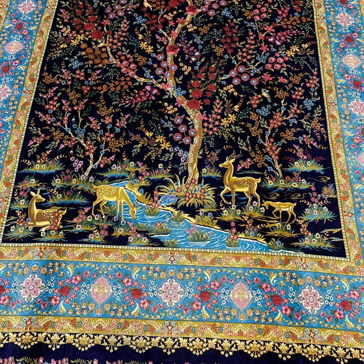 Tree of life pattern Carpet , Silk machine made carpet