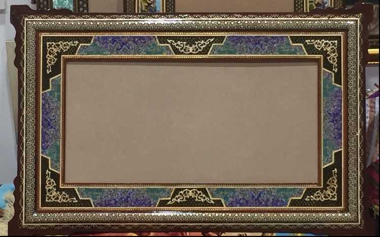 Hand painted portrait frame , khatamkari mirror frame