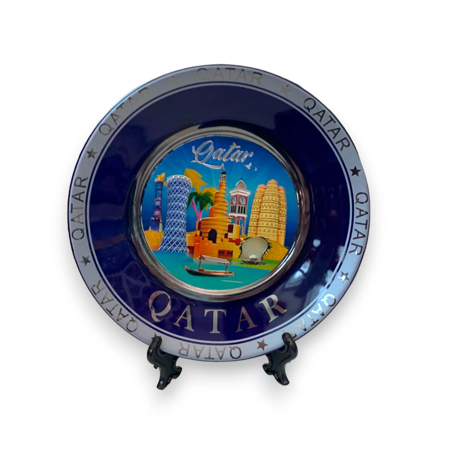 Qatar Heritage: 15cm Souvenir Plate -Keepsake and Wall Decor