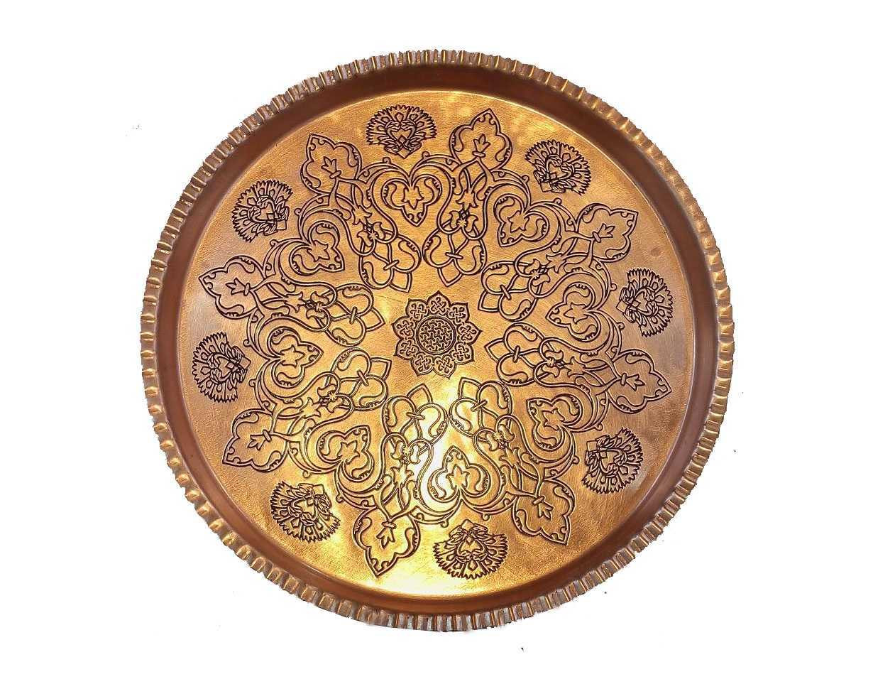 Copper tray , Tray is crafted for years of reliable use.
