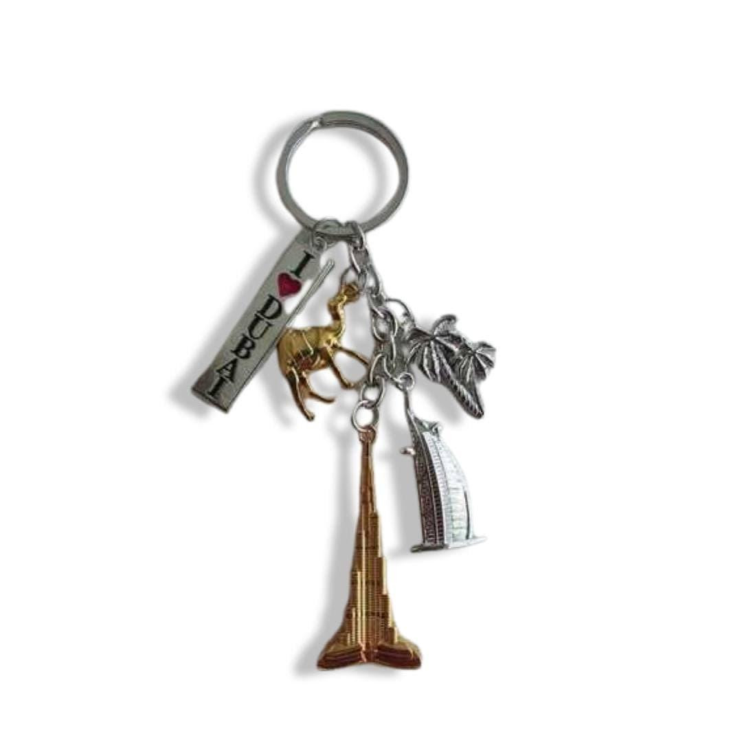Buy Golden Burj Khalifa Keychain I Love Dubai Key Ring