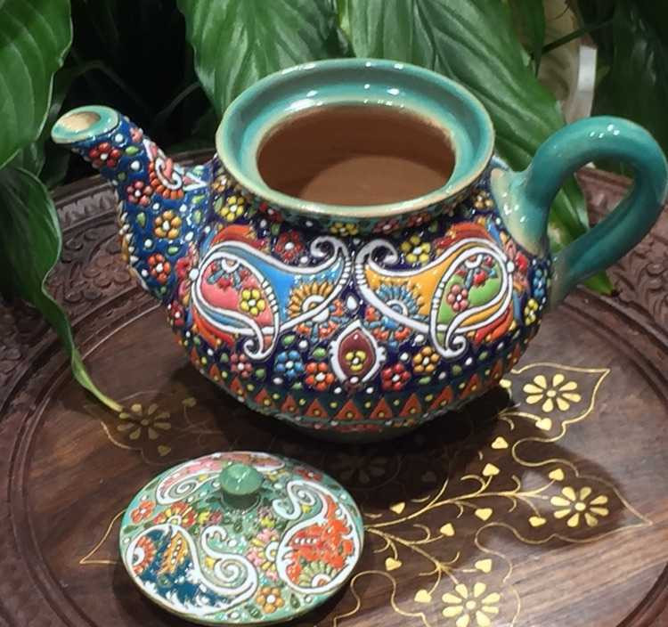 tea pot,A Stunning Handmade Textures Enamel Teapot