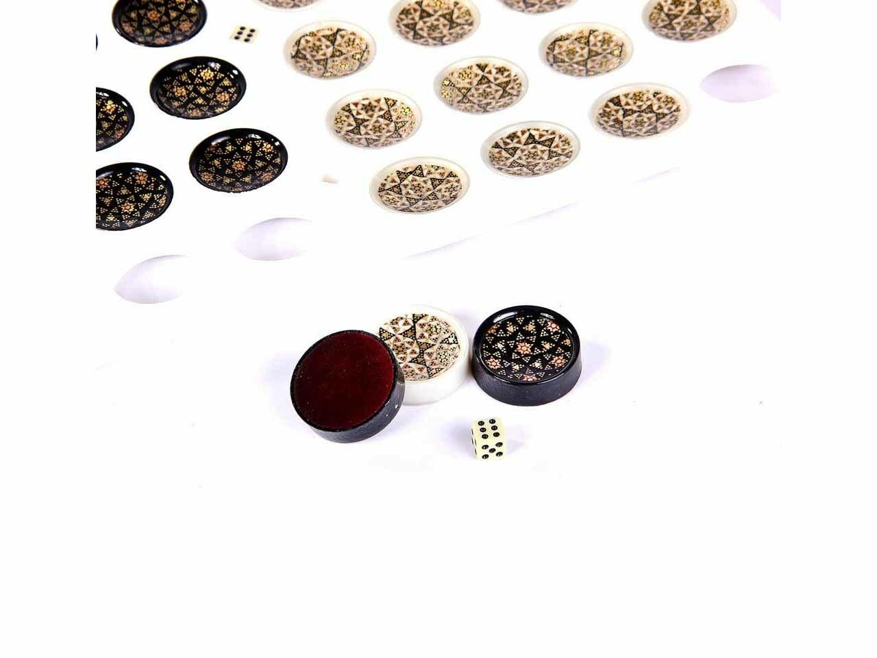 Complete Backgammon Stones and Dice Set , nard stones set