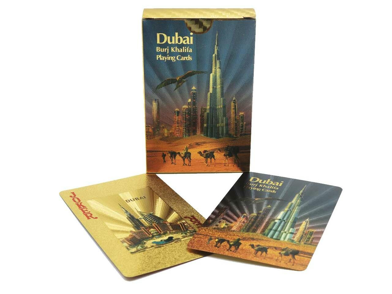 Gold Foil Playing Cards with dubai Design | Dubai Souvenir