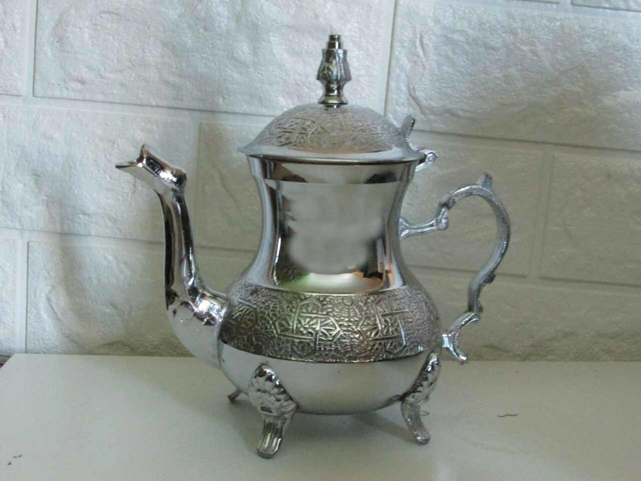 Traditional Moroccan Tea Pot - 8cc Silver Color Tea Pot