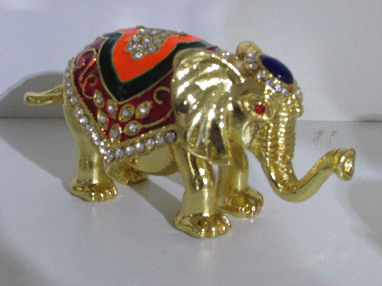 UAE Souvenir Metal Elephant Statue with Enamel Paint