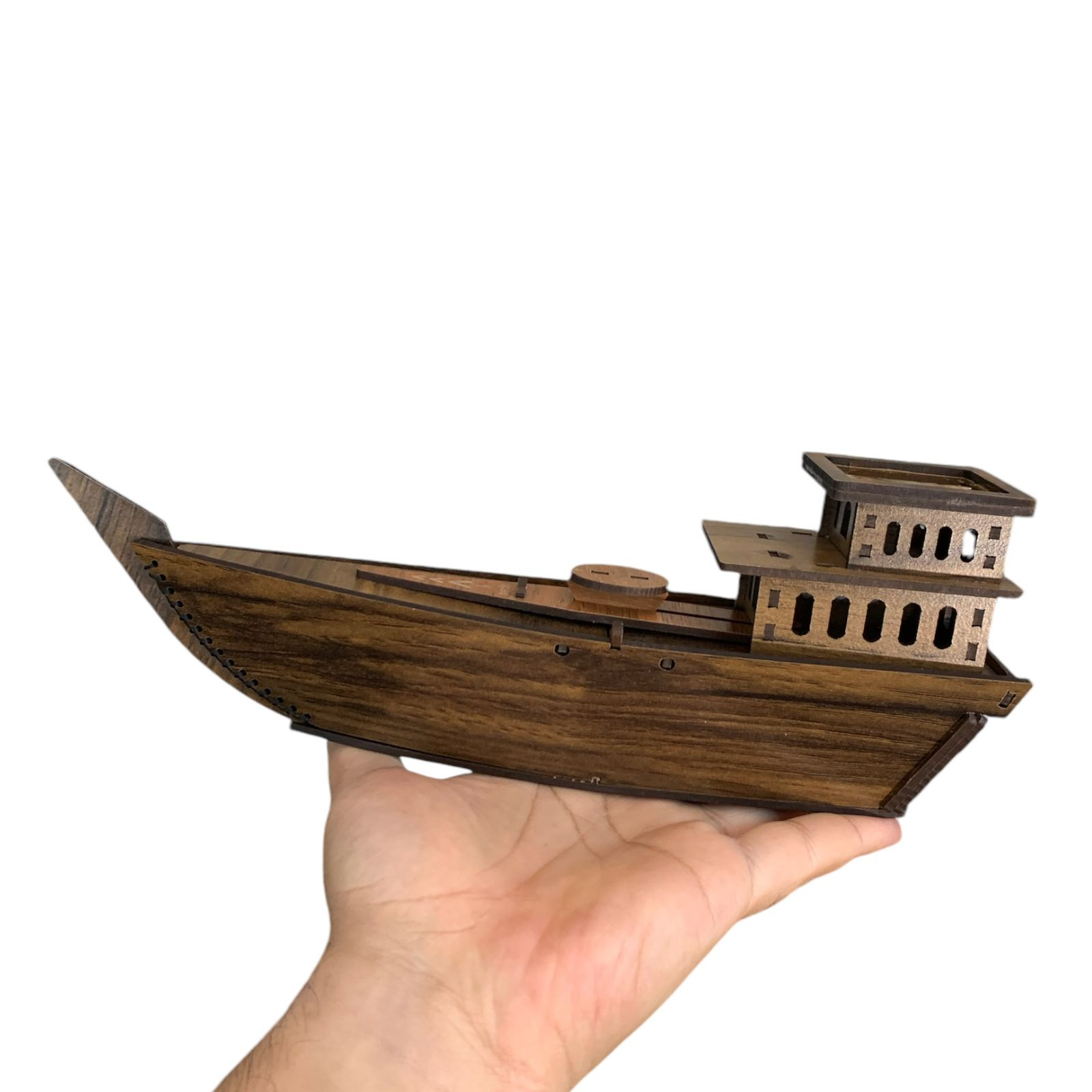 Traditional Arabian Wooden Dhow Model | Authentic UAE Decor
