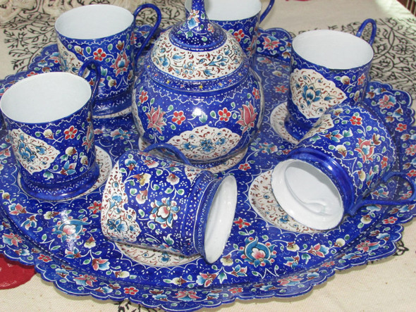 Copper single tea set , Traditional handmade Tea set