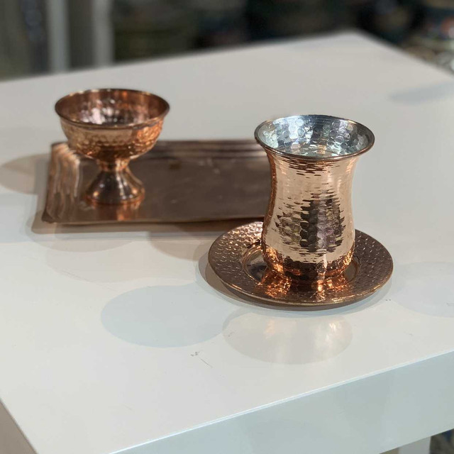 Copper single tea set , Traditional handmade Tea set