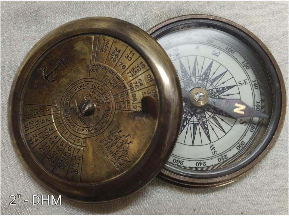 Vintage Pocket Compass | Direction Navigator | 2 Inch