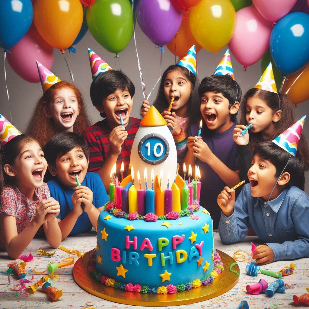 Creative ideas for a 10-year-old's birthday ,Birthday setup ...