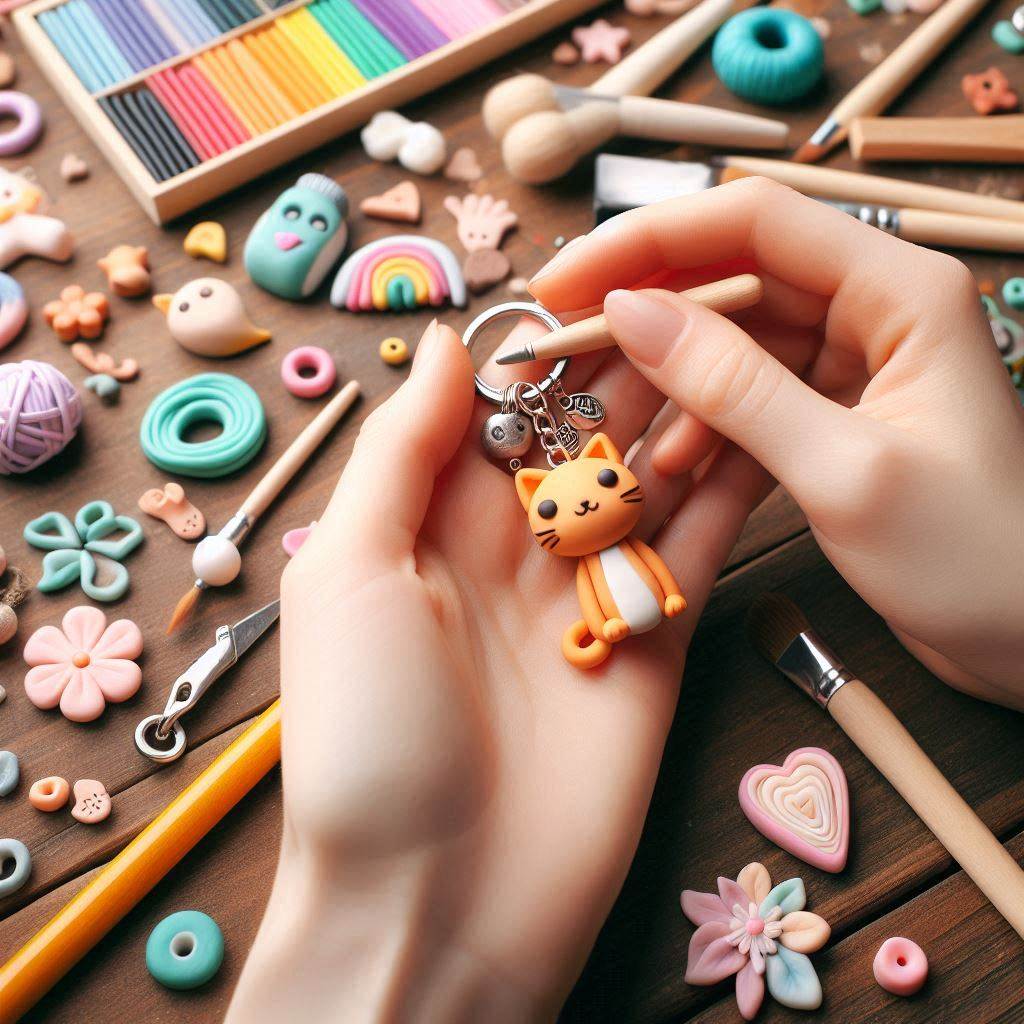 How to Make a Handmade Keychain with Polymer Clay - CraftiHouse.com
