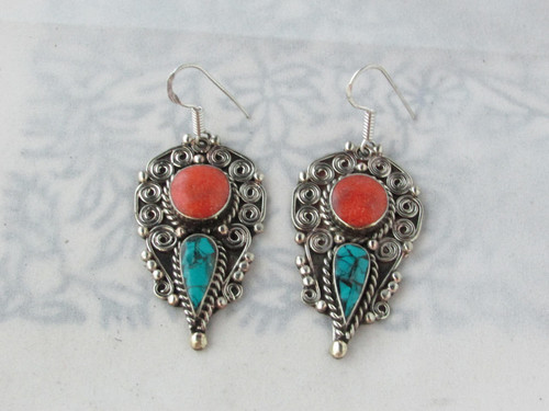 Gift From Tibet - Tibetan Himalaya Boho Earrings for Her