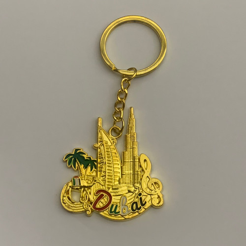 Shop Golden Dubai Souvenir Keychain Online | Dubai Gift
