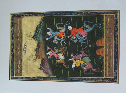 Handmade Royal Hunting Scene Miniature | Vintage Art
