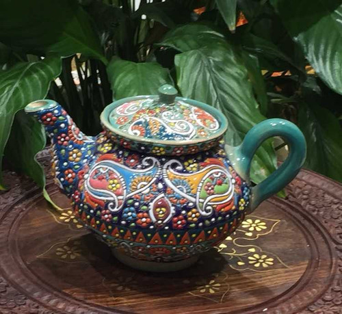 tea pot,A Stunning Handmade Textures Enamel Teapot