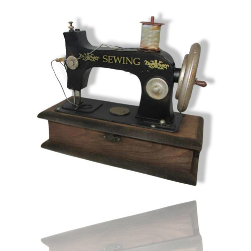 Vintage Decorative Sewing Machine - Retro Shelf Decor