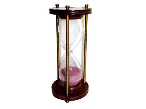 sand timer wooden brass Sand Timer Table standing sand timer