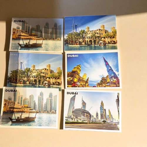 Pack of 6 Dubai Souvenir Postcards - UAE Postcards