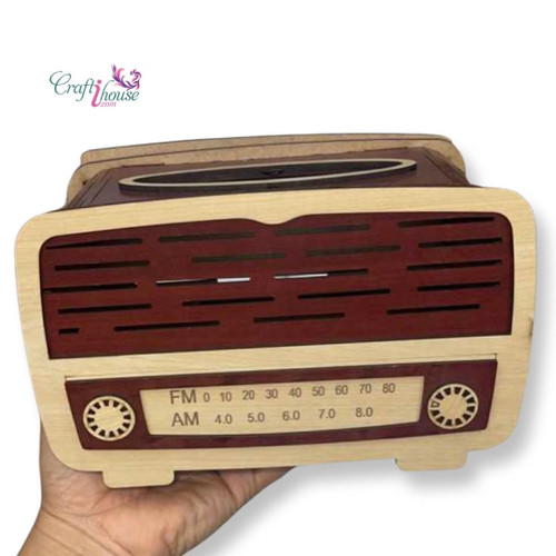 Wooden vintage style decorative radio , retro wooden radio