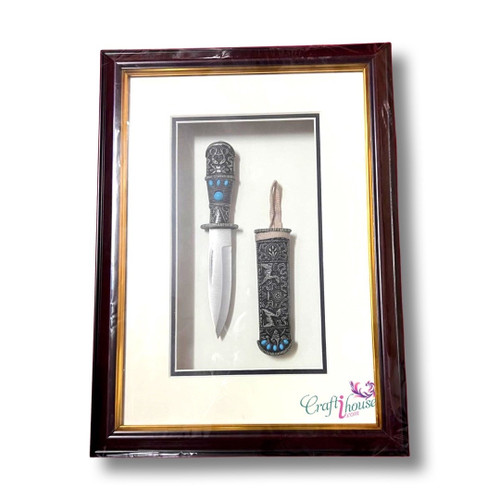 Handmade Dagger in frame , wall decor khanjar frame