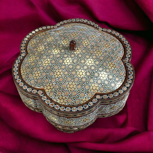 Handmade Wooden Candy Box | Khatamkari Inlaid Storage Box