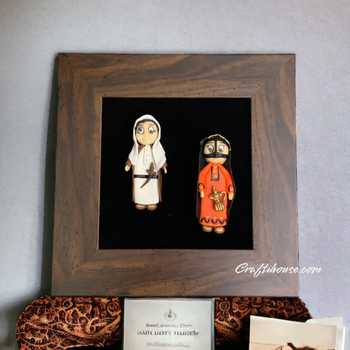 Sheikh and Sheikha 3D Handmade Doll with Shadow Wall Hanging